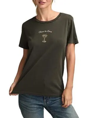 Lucky Brand Embellished T-shirt - Raven