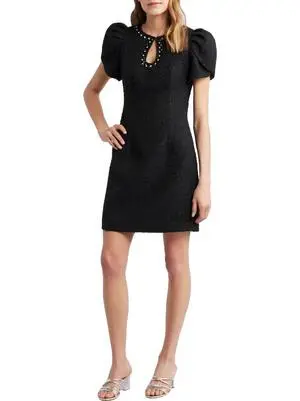 Lilly Pulitzer® Emmylou Embellished Bouclé Shift Dress - Noir Chic Chick Boucle
