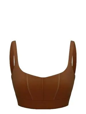 PCFG Bra With Stitch Detail - Brown