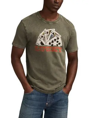Lucky Brand Lucky Poker Room Graphic T-shirt - Beetle