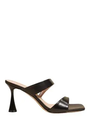 MI/MAI Tara Square Toe High Heel Mule - Black