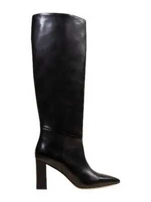 MI/MAI Tracey Wide Heel Long Boots - Black