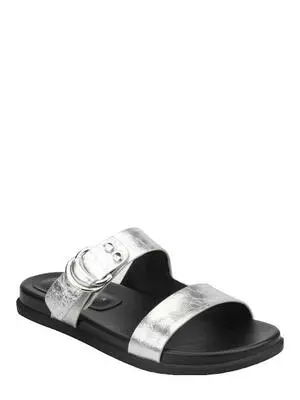 Marc Fisher Gia Slide Sandal - Metallic Silver