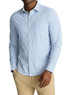 UNTUCKIT Richette Medallion Print Performance Button-up Shirt - Blue