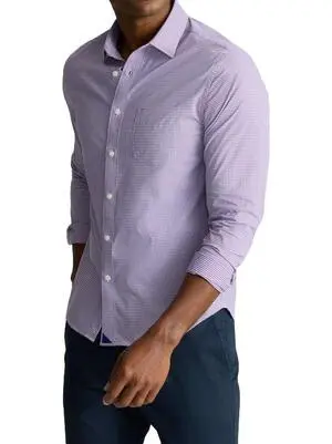 UNTUCKIT Lafior Check Performance Button-up Shirt Purple