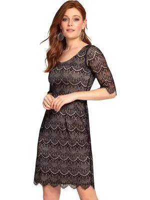 ALIE STREET LONDON Maya Lace Dress - Black