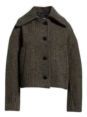 Mango Dita Wool-blend Jacket - Brown