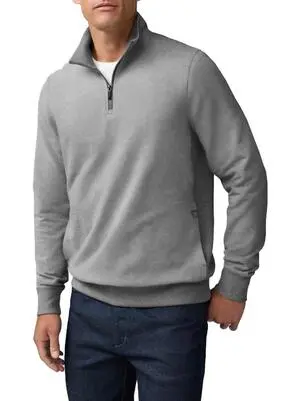 MACK WELDON Ace Cotton Blend French Terry Half Zip Pullover
