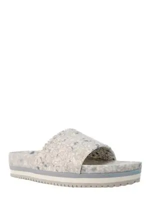 FLEKS East Beach Platform Slide Sandal - Faded Denim