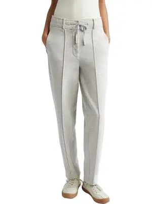 Derek Lam 10 Crosby Heloise Slim Pleated Cotton Sweatpants - Grey