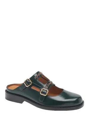 Marni Sabot Double Buckle Mule - Green