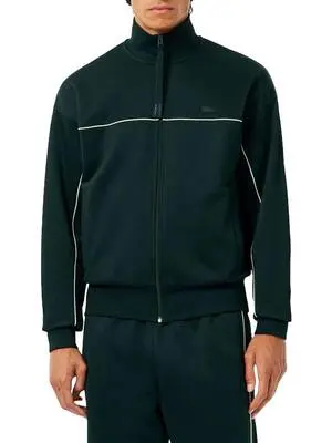 Lacoste Loose Fit Quarter Zip Pullover - Forest Green