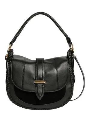 AIMEE Willow Convertible Leather Shoulder Bag - Black