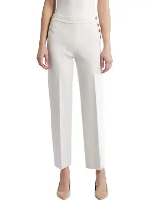 Anne Klein Pull-On Sailor Pants White Dove