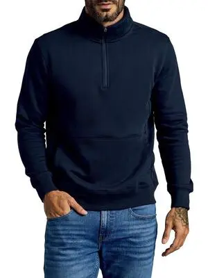 True Classic Fleece Quarter Zip Sweatshirt Navy