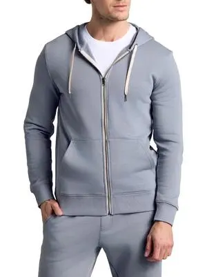 True Classic Fleece Zip Hoodie - Dusty Blue