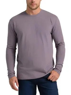 True Classic Classic Long Sleeve Crewneck T-shirt - Ashberry