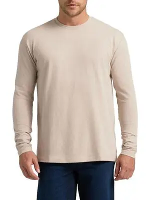 True Classic Classic Long Sleeve Crewneck T-shirt - Heather Truffle