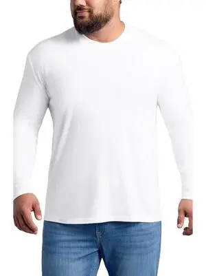 True Classic Classic Long Sleeve Crewneck T-shirt - White
