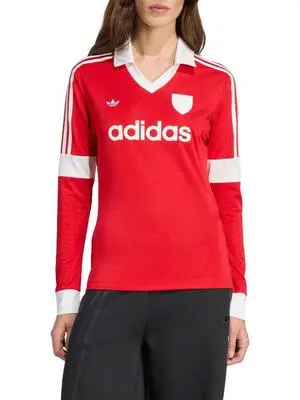 Adidas Graphic Long Sleeve Football Jersey - Better Scarlet