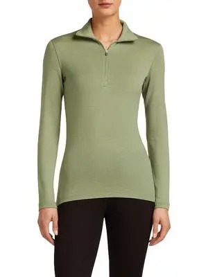 Icebreaker 260 Tech Merino Wool Half Zip Top - Lichen