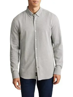 MAVI Textured Cotton Blend Button-down Shirt - Urban Chic