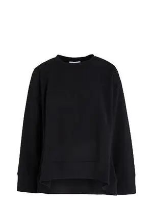 Alpha Studio Cotton-blend French Terry Sweatshirt - Black