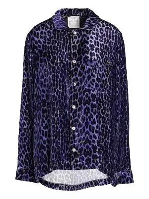 FORTE_FORTE Leopard Print Velvet Shirt - Purple