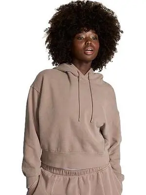 Pink Luxe Fleece Hoodie - Brown