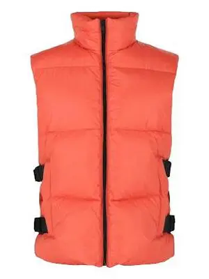 Givenchy 4g Buckle Puffer Vest - Orange
