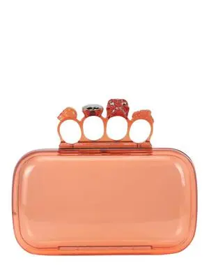 Alexander McQueen Skull Four-ring Clutch - Apricot