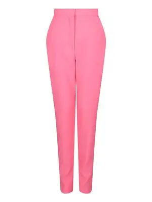 Alexander McQueen High-waisted Cigarette Trousers - Pink