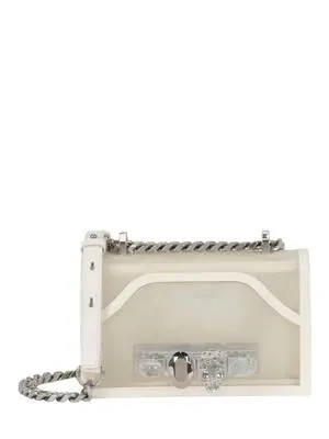 Alexander McQueen Mini Jeweled Shoulder Bag - White