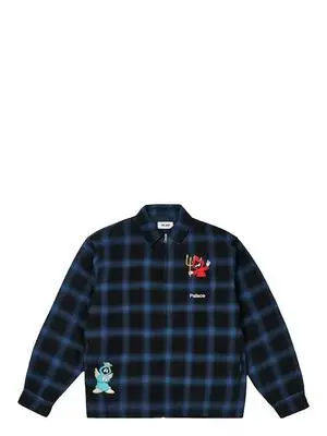 PALACE Zip Up Shirt - Navy Blue