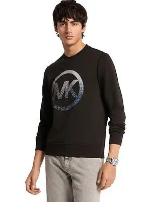 Michael Kors Cotton Blend Sweater With Logo Black