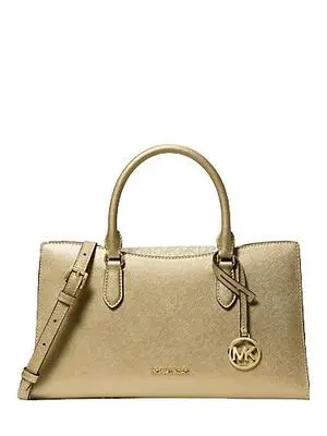 Michael Kors Arden Top-zip Satchel - Gold