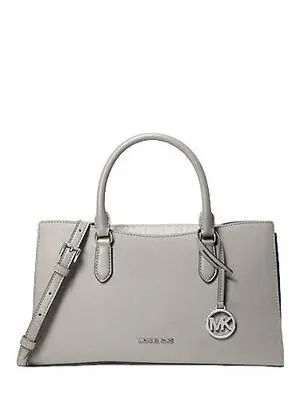 Michael Kors Arden Medium Top-Zip Satchel Grey