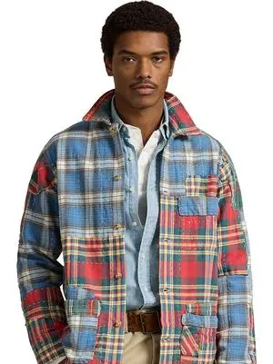 Ralph Lauren Patchwork Plaid Flannel Overshirt - Valley Peicing