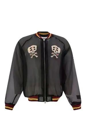 Kapital Skull-embroidered Bomber Jacket - Black