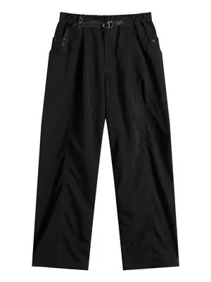 AND WANDER Crinkled Nylon Trousers - Black