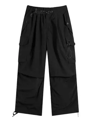 AND WANDER Oversized Cargo Trousers - Black