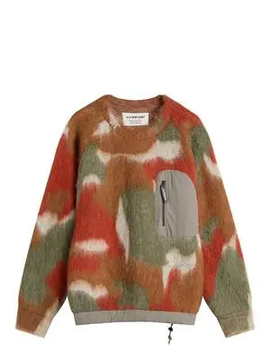 AND WANDER Mixed Colour Shaggy Knit Sweater - Brown Mix