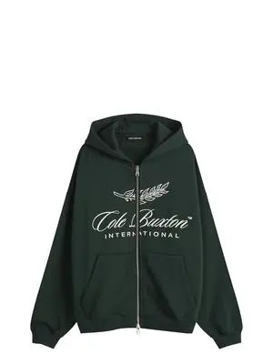 COLE BUXTON International Zip Hoodie - Forest Green