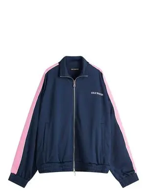 COLE BUXTON Contrast Tape Track Jacket - Blue/pink