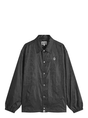 A BATHING APE Jacquard Nylon Coach Jacket - Black