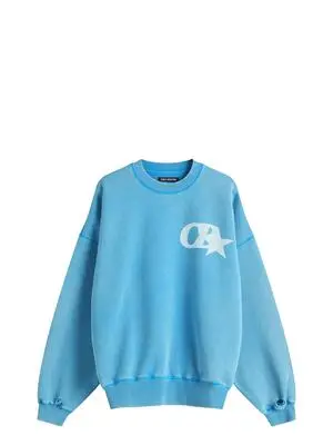 COLE BUXTON Cb Star Distressed Sweatshirt - Washed Blue