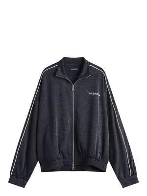 COLE BUXTON Glitter Piped Track Jacket - Navy