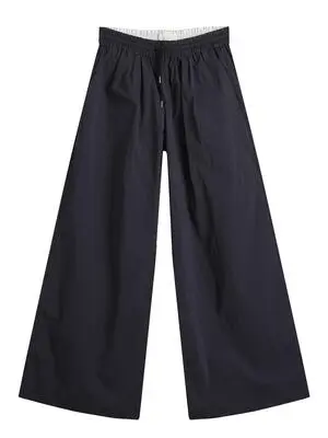 ST. AGNI Everyday Drawstring Wide Leg Trousers - Dark Ink