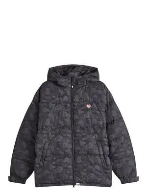 A BATHING APE Solid Camo Down Jacket - Black