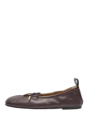 ALOHAS Rosalind Leather Ballet Pumps - Brown